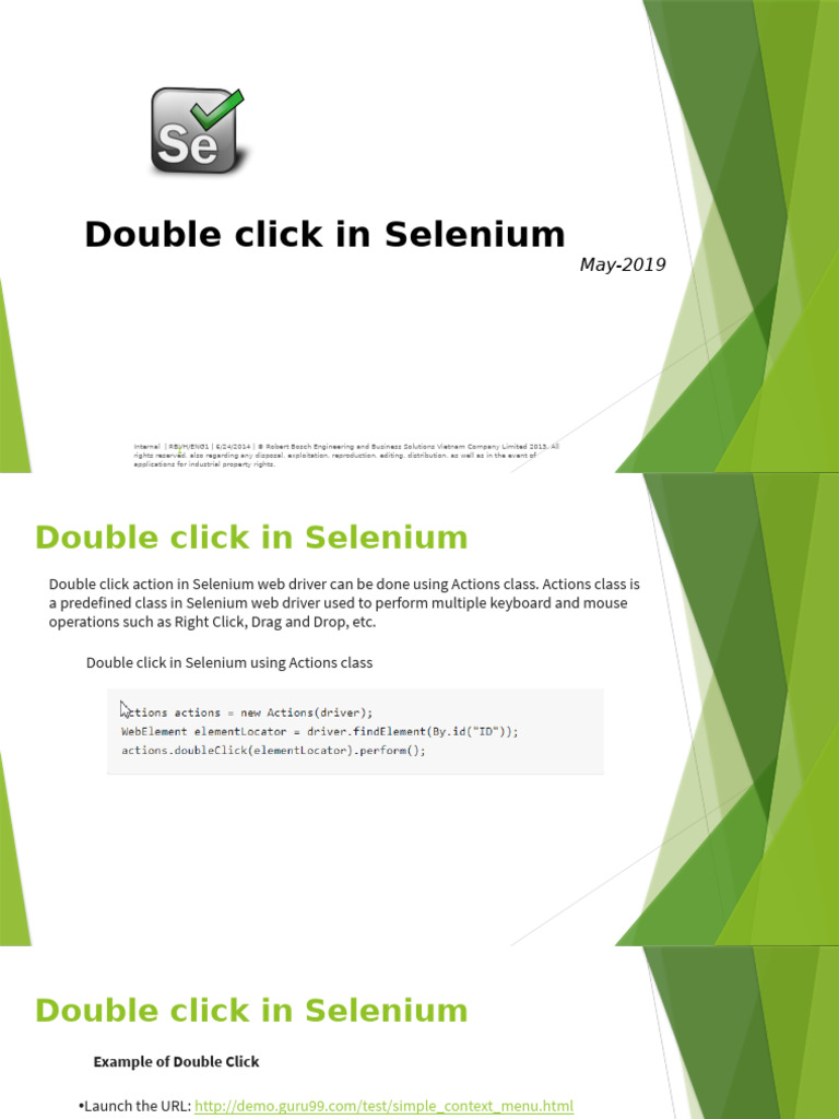 04 - 02 - Double Click and Right Click in Selenium With Examples | PDF | Double Click | Selenium ...