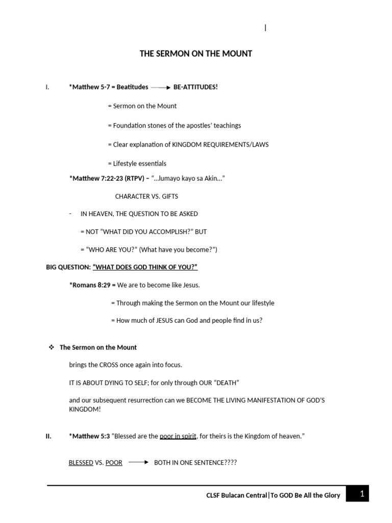 2-BEATITUDE-NO1 | PDF | Sermon On The Mount | Jesus