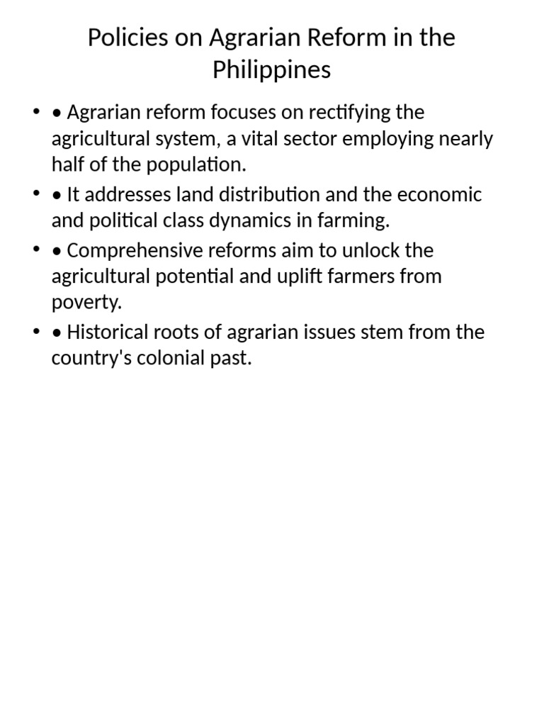 Agrarian_Reform_Policies | PDF