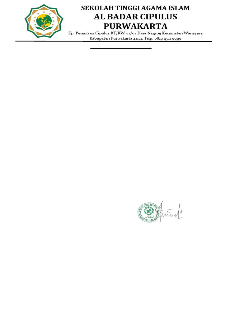 Surat Izin Wawancara STAI Al Badar | PDF