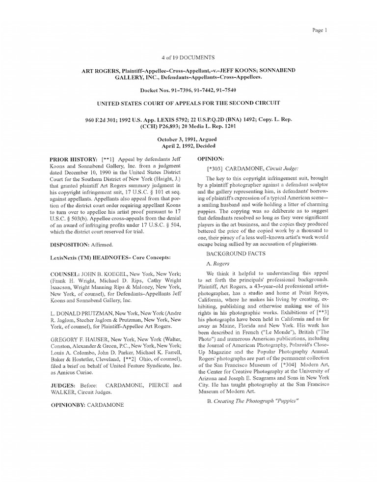 Rogers_v_Koons 2 | PDF