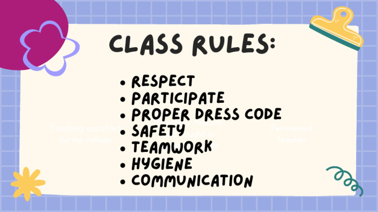 Blue Purple Cute Illustrative Teacher Introduction Presentation | PDF