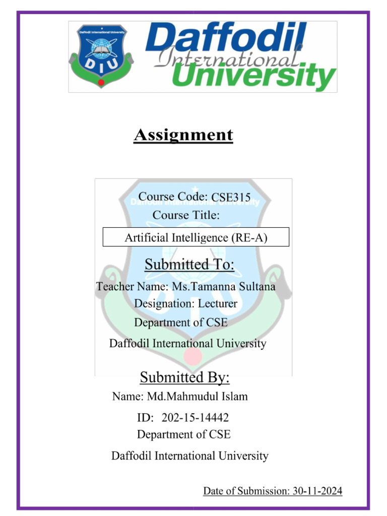 Cao Assignment2 ID-202-15-14442 | PDF | Cpu Cache | Computer Science