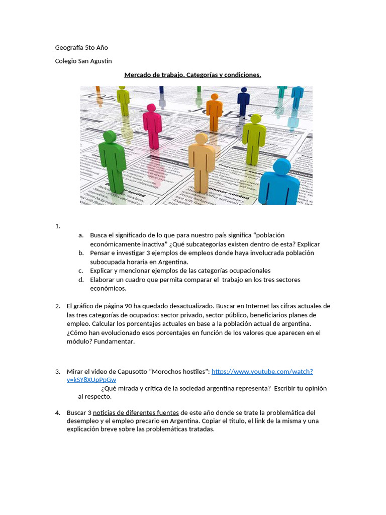 Mercado de Trabajo 5to Aã o | PDF