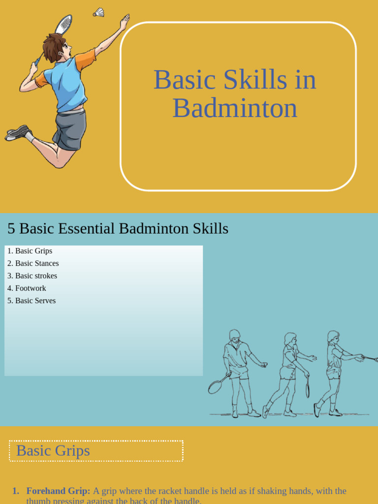 Basic Skills in Badminton G1 | PDF