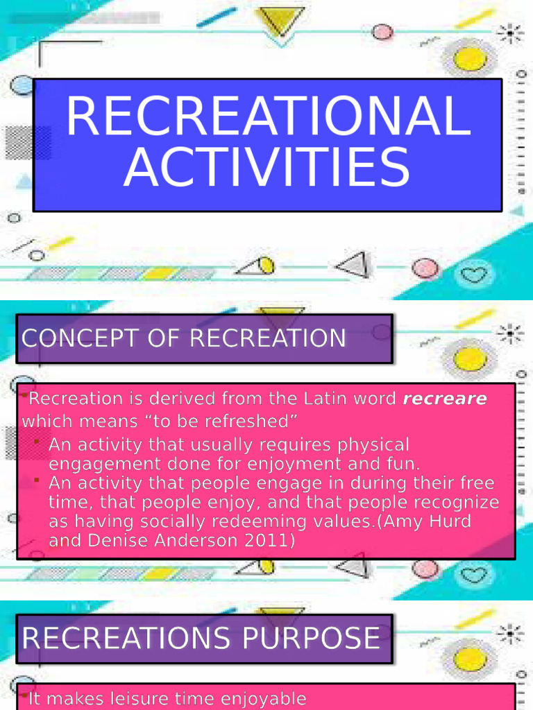 Understanding Recreation Activities | PDF