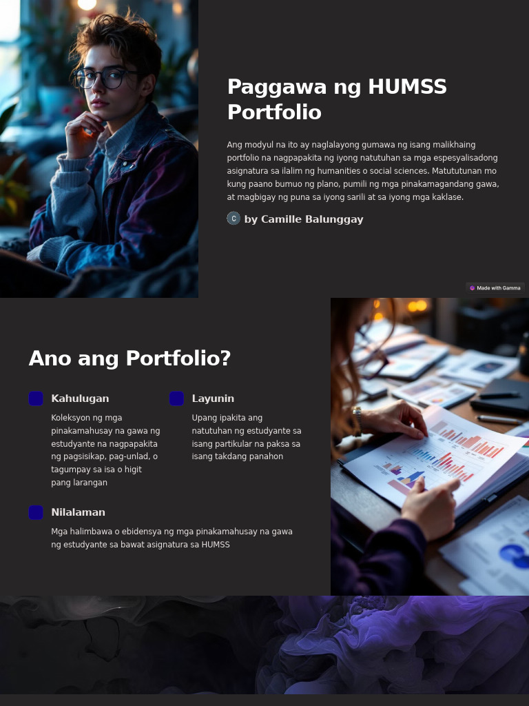 Paggawa-ng-HUMSS-Portfolio | PDF