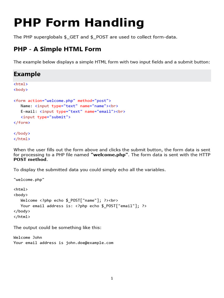 PHP_Forms | PDF | Php | Computer Science PHP_Forms | PDF | Php | Computer Science