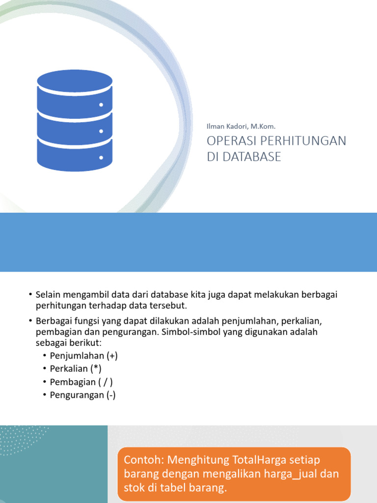 Operasi Perhitungan Di Database | PDF