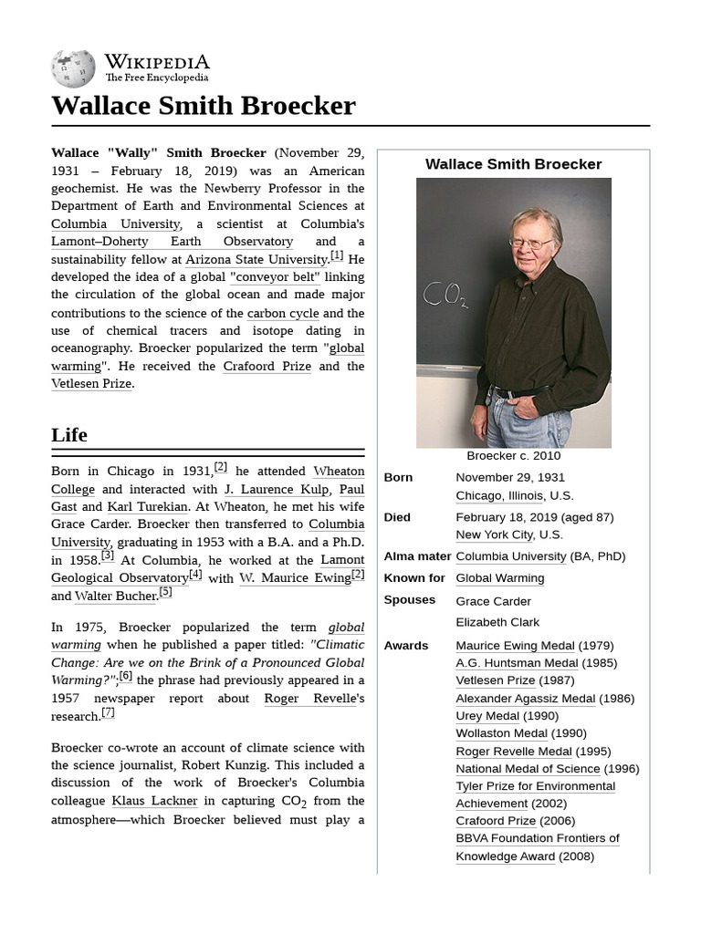 Wallace_Smith_Broecker | PDF | Earth Sciences | Physical Geography