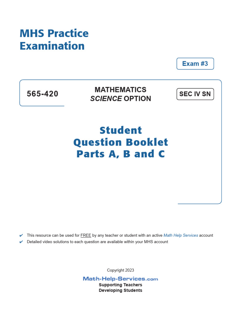 Sec 4 SN18 Practice Exam 3 | PDF | Area | Function (Mathematics)