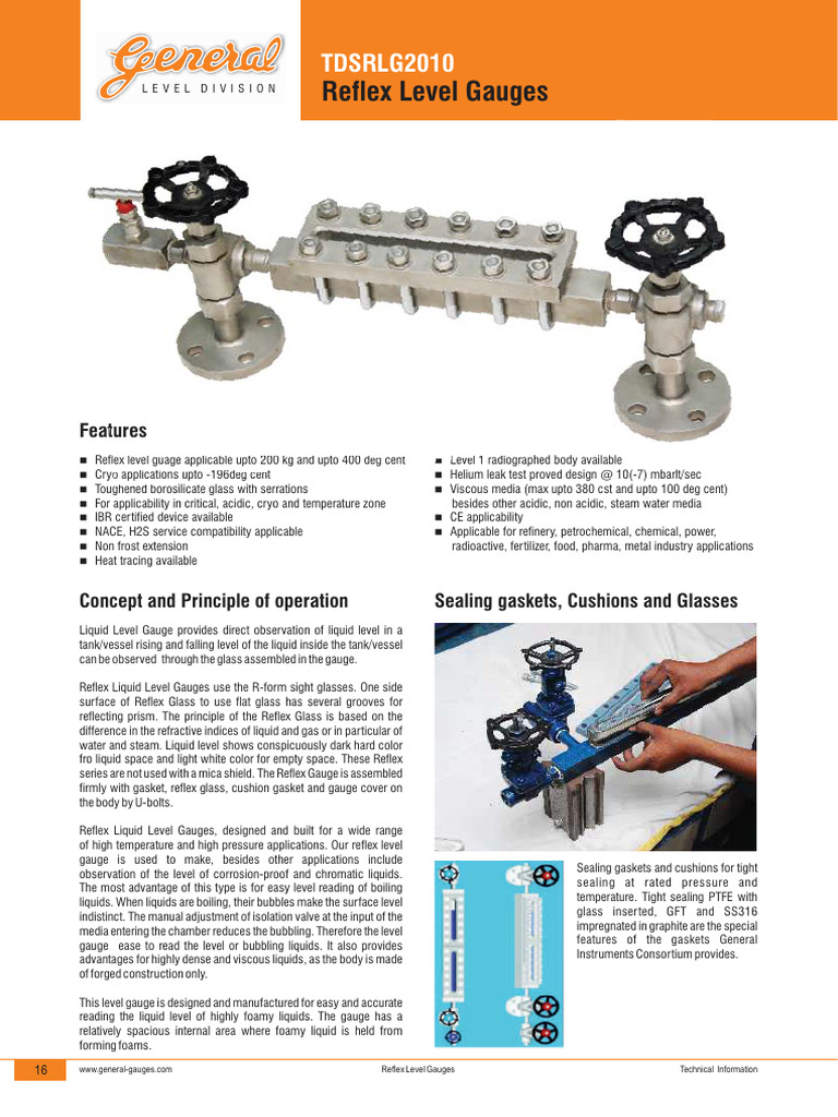 Reflex Level Gauges | PDF | Valve | Liquids