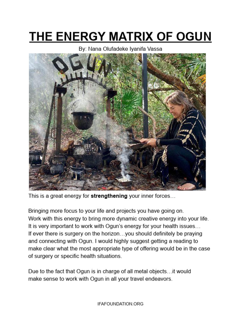 The Energy Matrix of Ogun | PDF | Cuisine | Foods