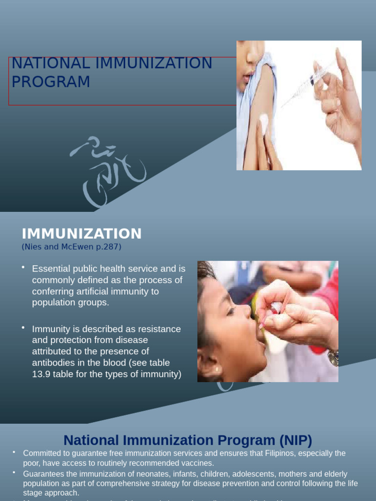 National Immunization Program Overview | PDF | Measles | Health Sciences
