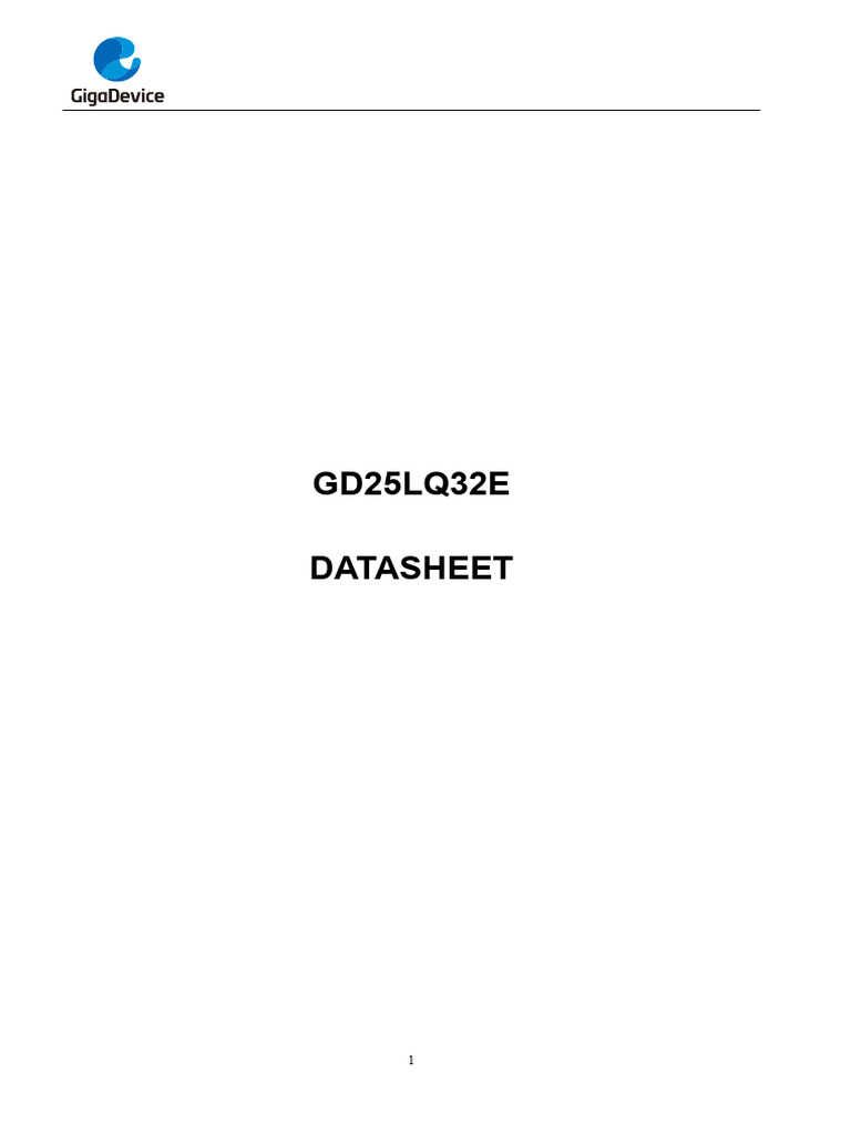 DS-00543-GD25LQ32E-Rev1.6 | PDF | Flash Memory | Computer Science