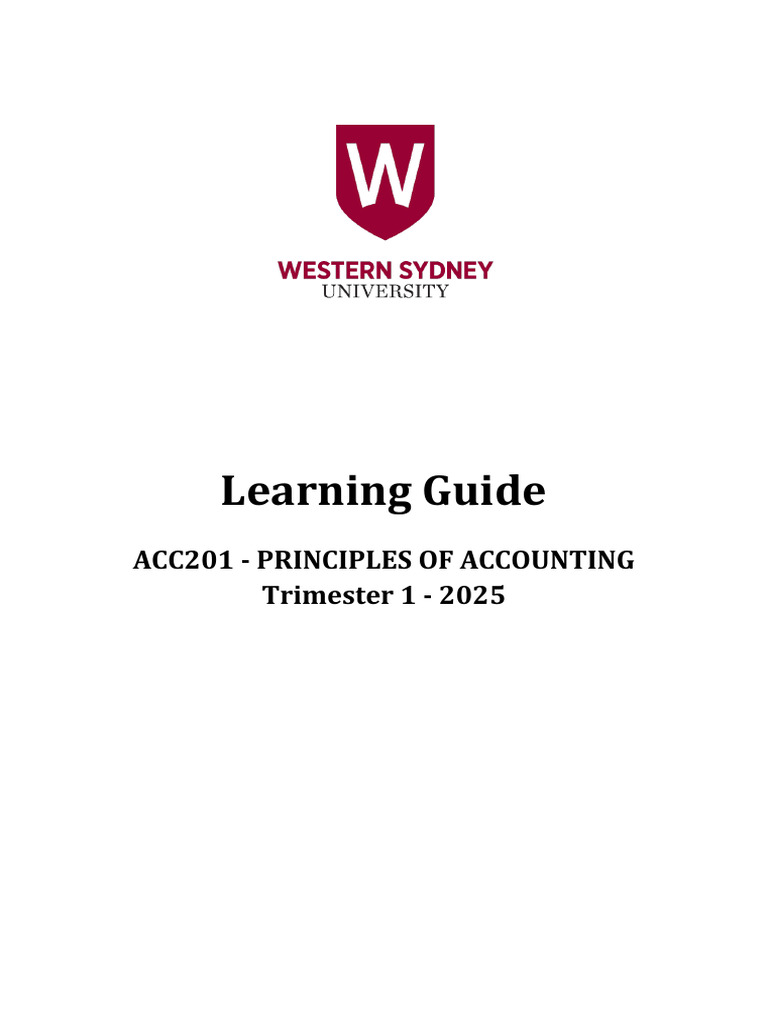Principles of Accounting LG 2025 T1 | PDF | Apa Style | Educational ...
