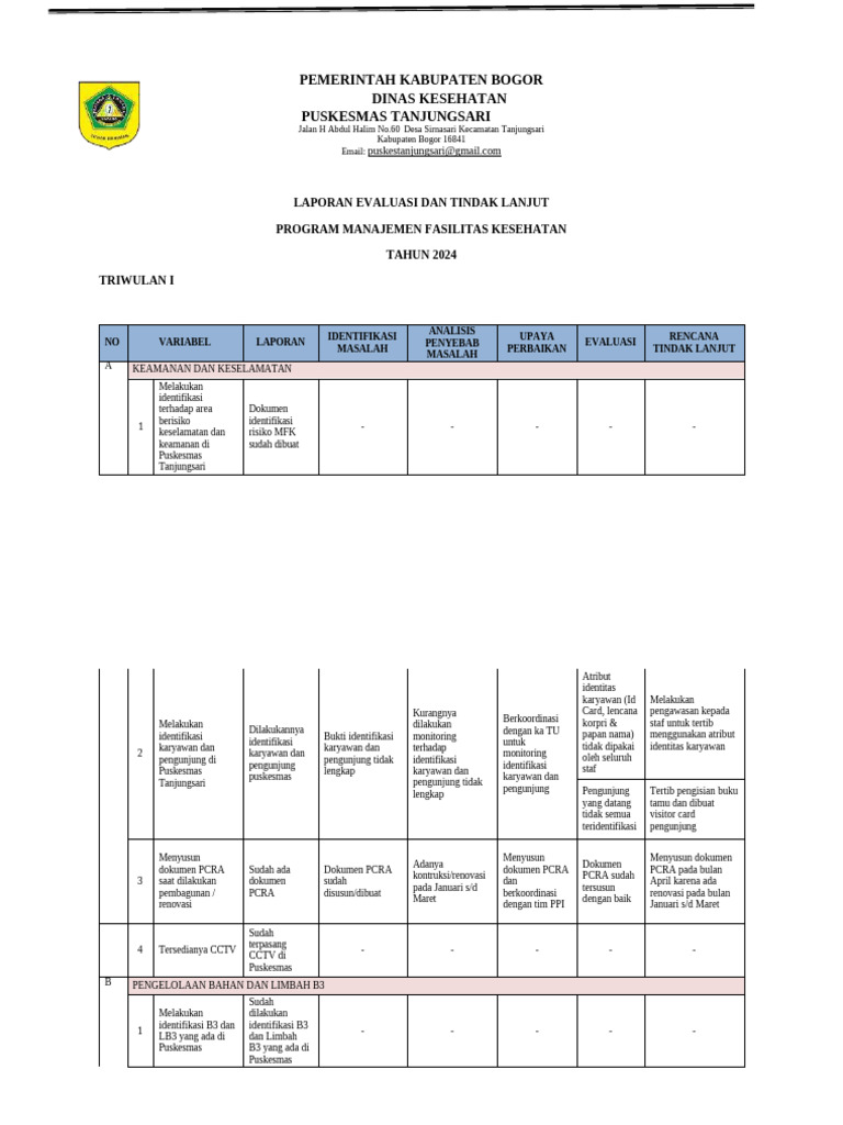 1.4.1.e Evaluasi dan Tindak Lanjut program MFK Tahun 2024 | PDF