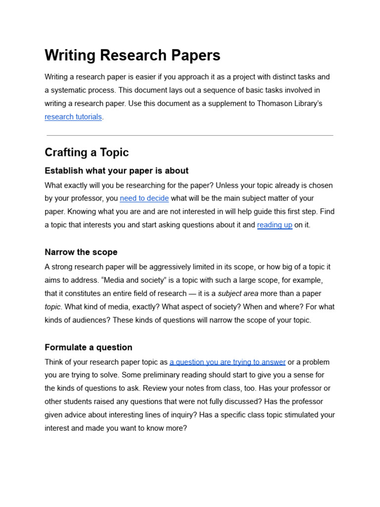 Writing Research Papers | PDF | Libraries | Citation