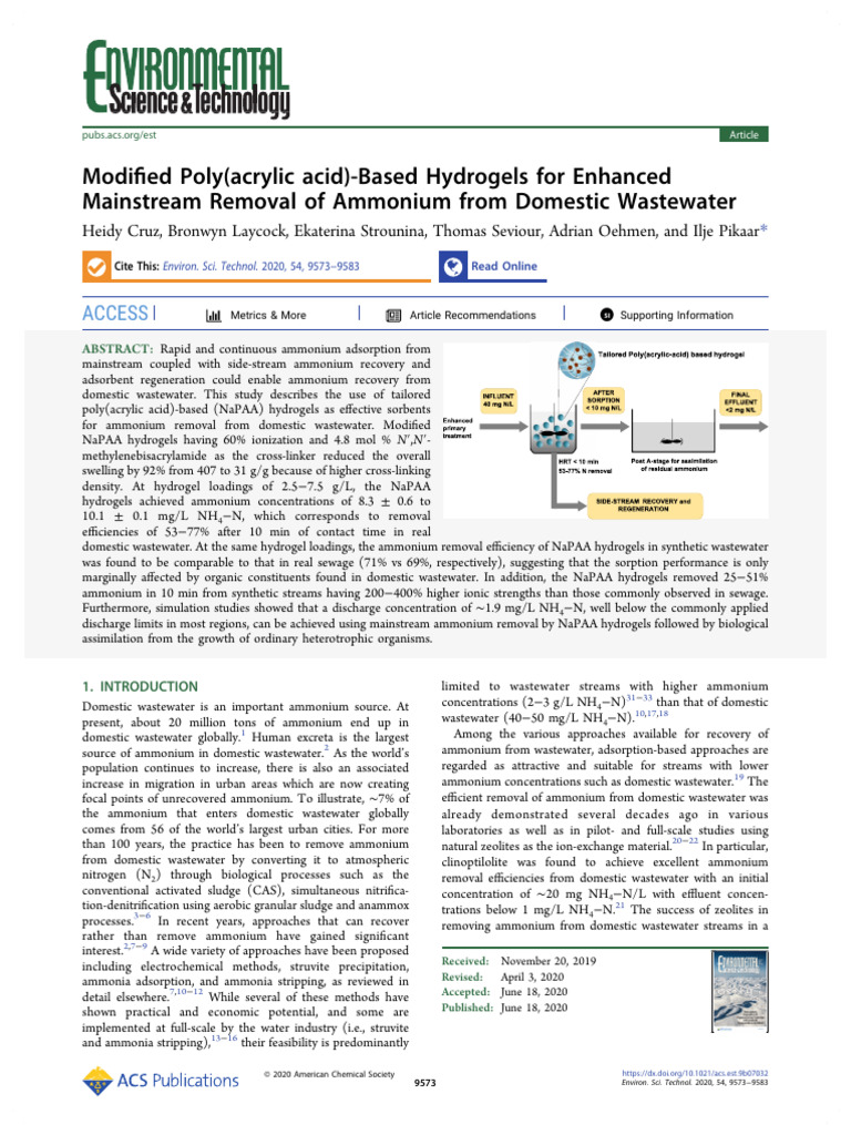 Modified Poly (Acrylic Acid) - Based Hydrogels For Enhanced | PDF ...