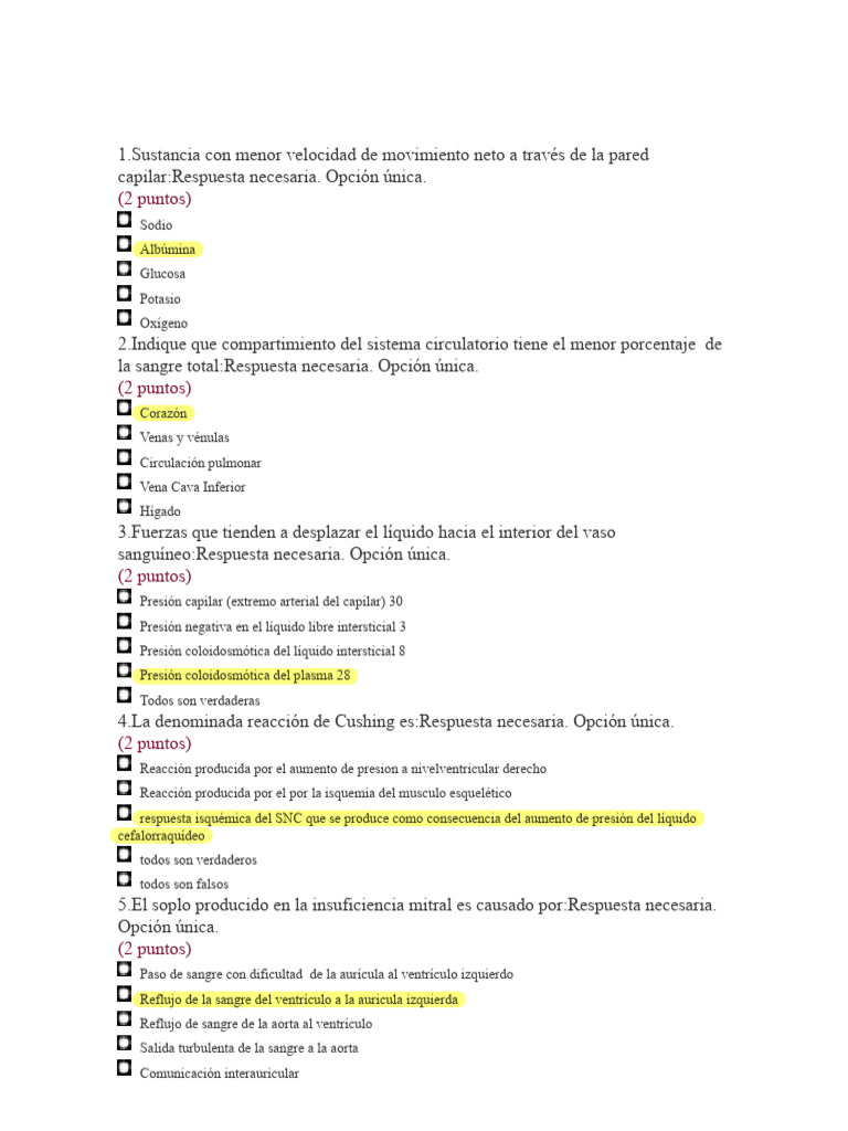 Segundo Parcial Fisio 2 | PDF | Corazón | Sistema inmune