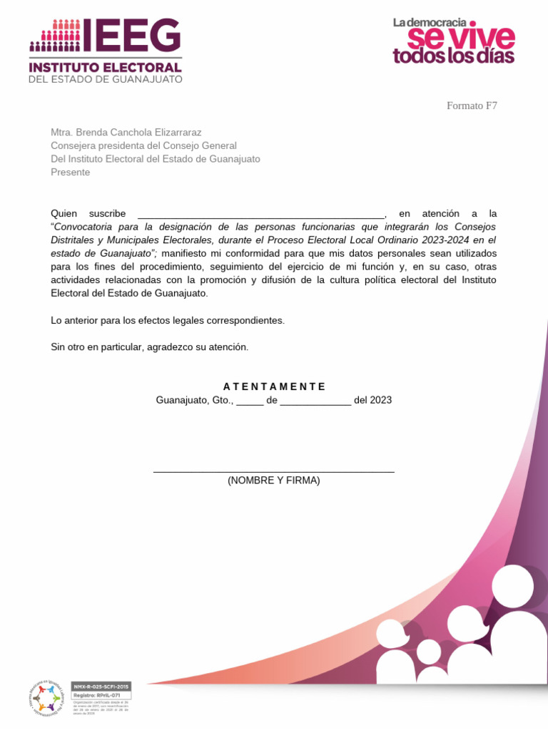 Formato F7 | PDF