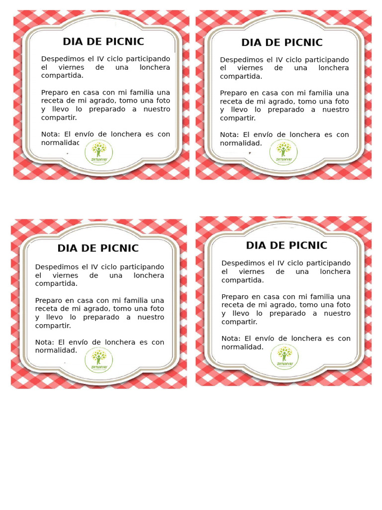 Nota de Picnic | PDF