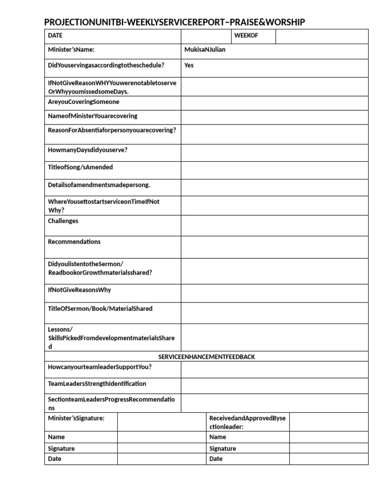 BI WEEKLY Word | PDF