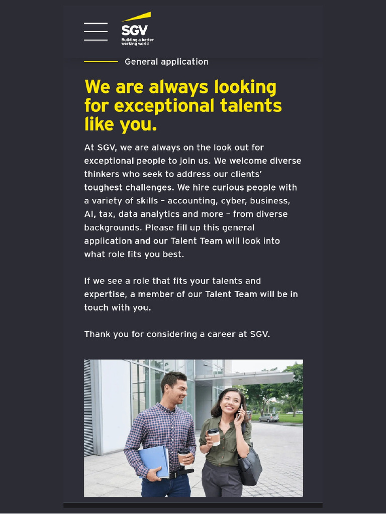 Application for SGV Auditing Position | PDF