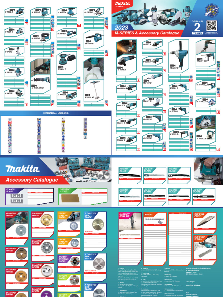 Makita MT Series Katalog M Akita M Series 2023 731 File | PDF | Tools | Cutting