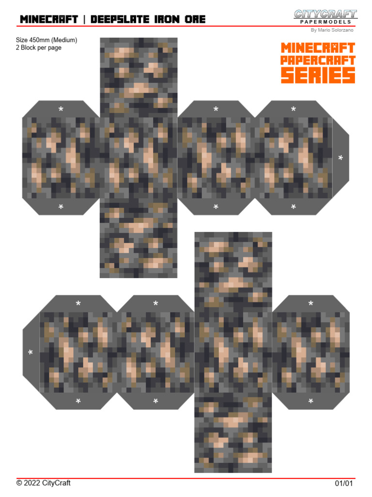 Minecraft Deepslate Iron Ore Models | PDF