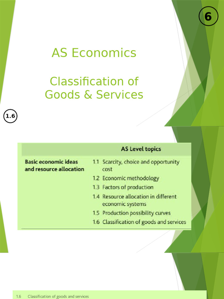 Types and Classification of Goods | PDF | Goods | Economics