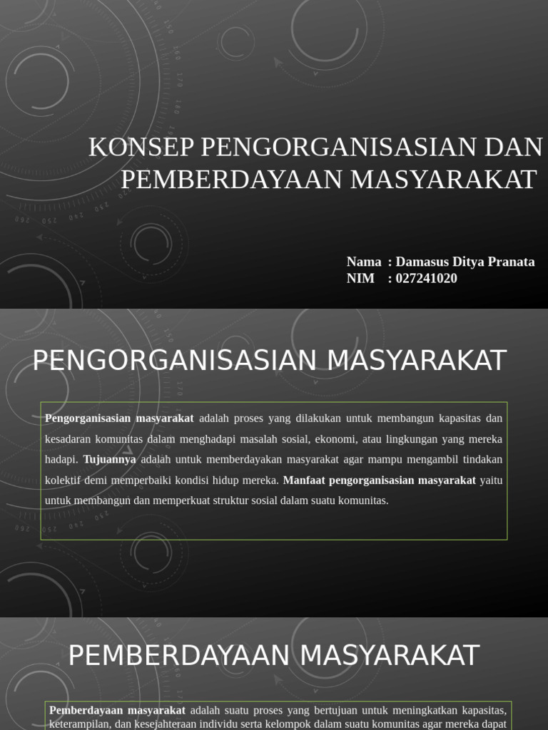 Damasus Ditya Pranata - 027241020 - TM2 - Konsep Pengorganisasian Dan Pemberdayaan Masyarakat | PDF