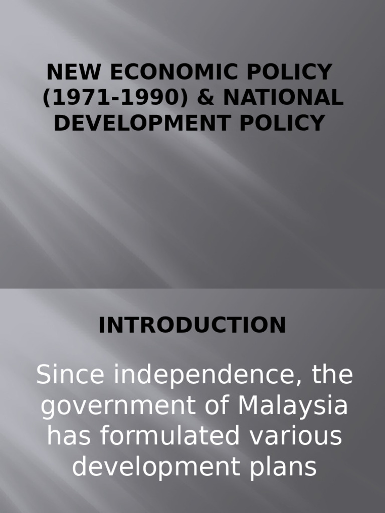 Chapter 6A Key Government Policies | PDF | Malaysia | Economies