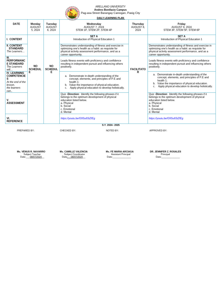 Q1 DLP 1 Introduction of PE | PDF | Physical Education | Mental Health