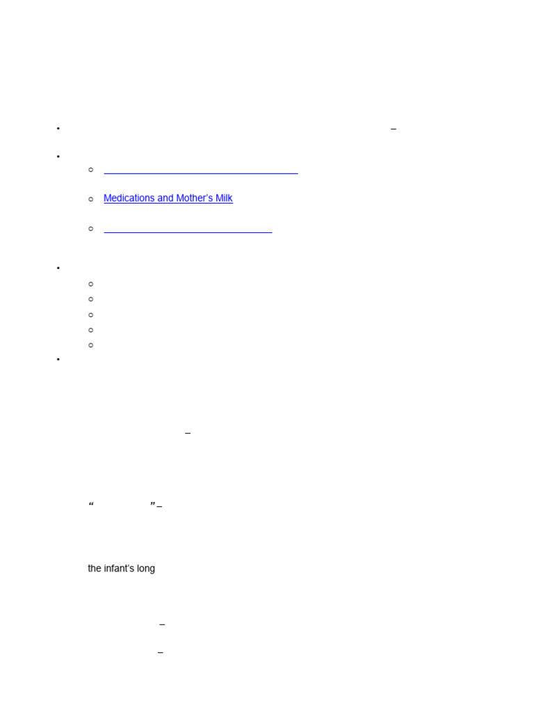 Breastfeeding Medications and Contraindications 2019 | PDF ...