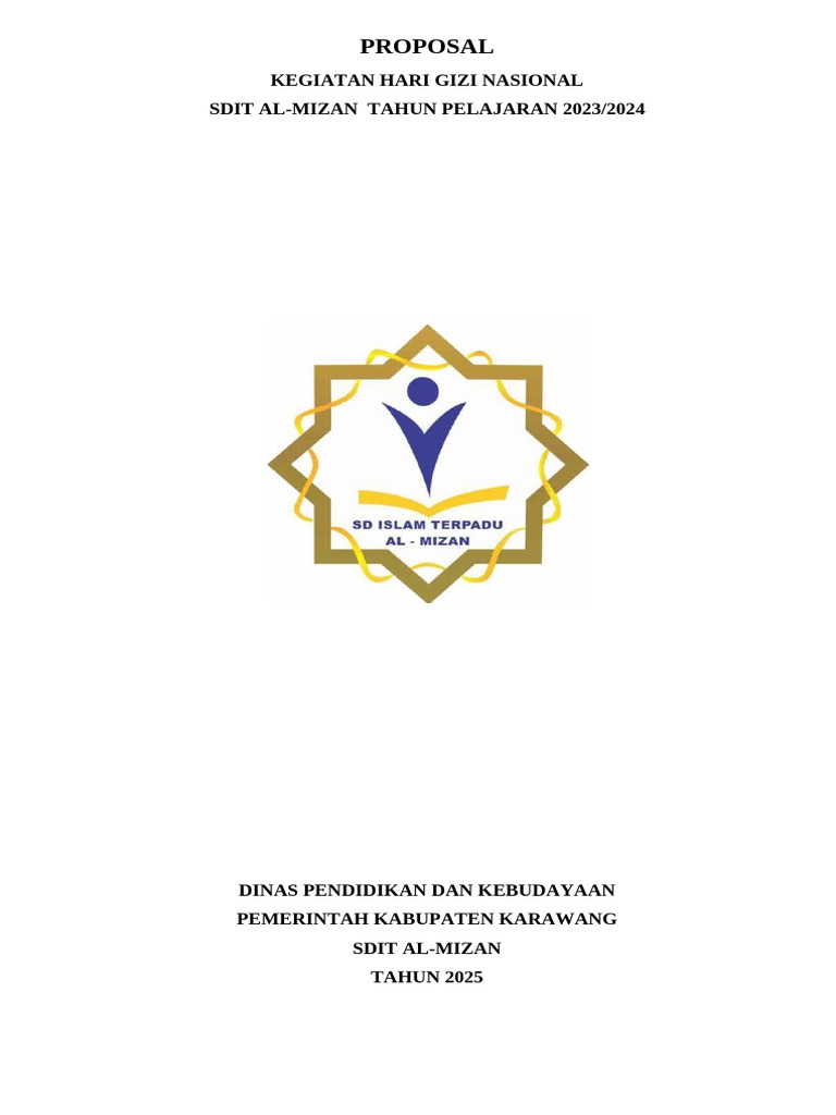 Proposal Kegiatan Hari Gizi Nasional New | PDF