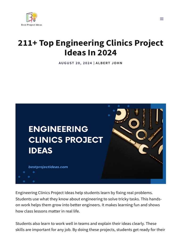 Engineering Clinics Project Ideas 1 | PDF | Engineering | Robot