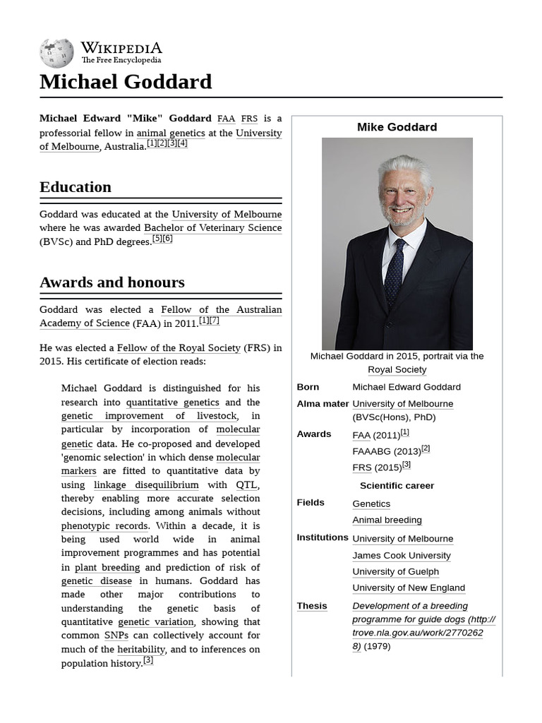 Michael_Goddard | PDF | Quantitative Trait Locus | Genetics