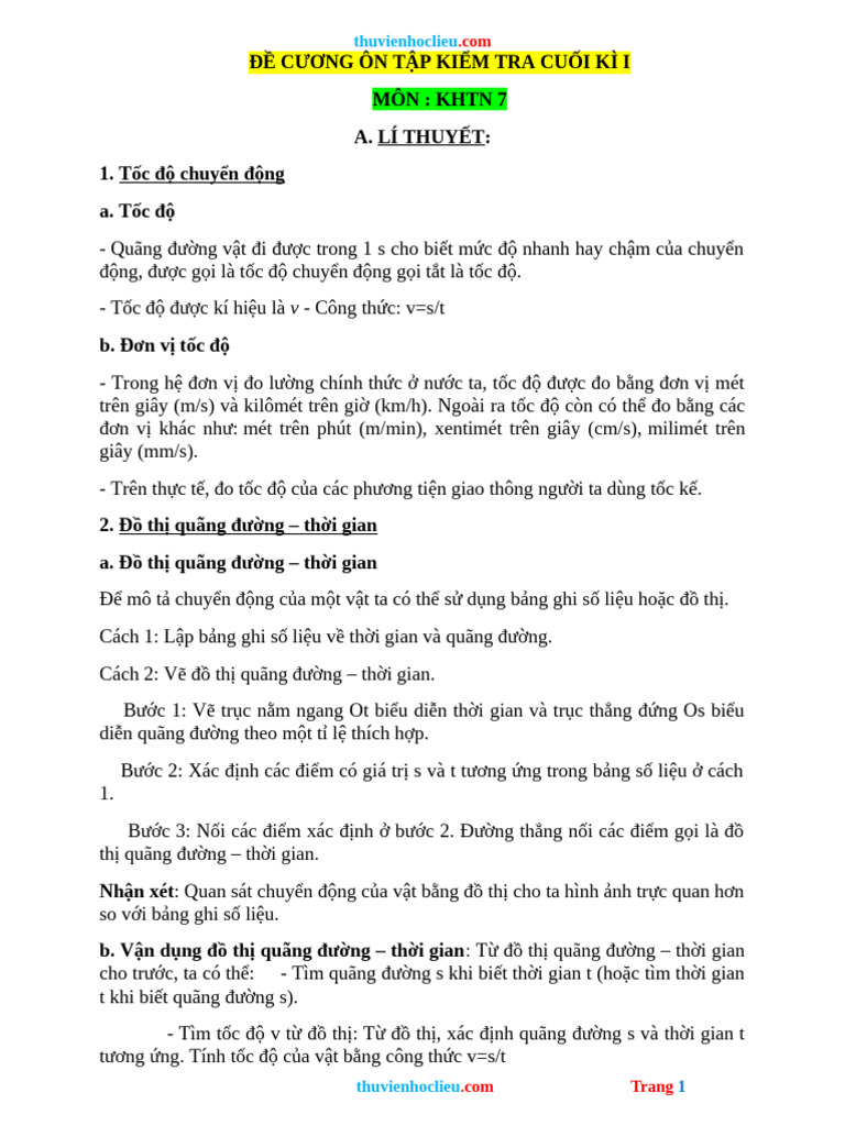 thuvienhoclieu.com-De-cuong-on-tap-cuoi-HK1-KHTN-7-CTST | PDF