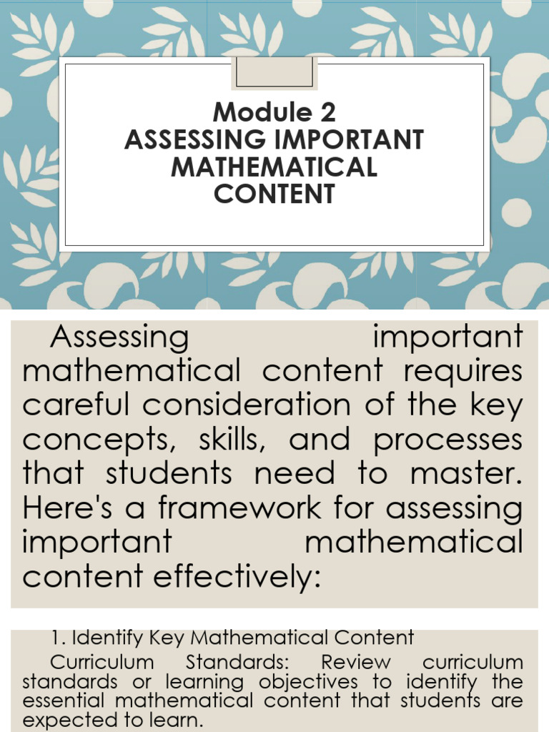 MC 116 - MODULE 2 | PDF | Educational Assessment | Mathematics