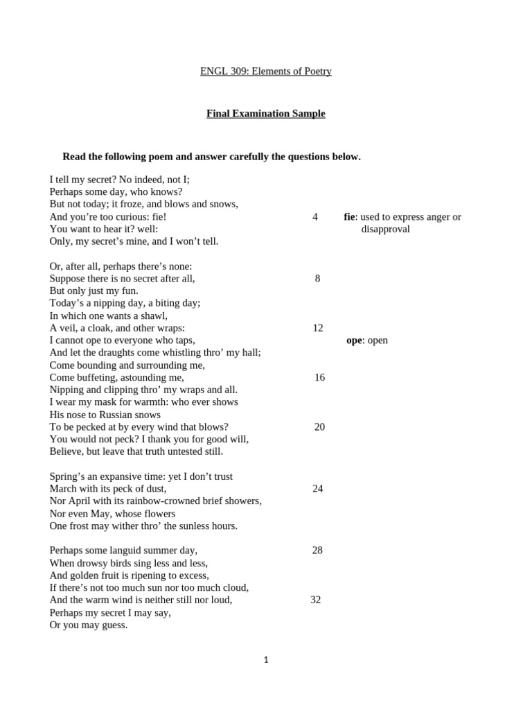 Poetry Exam: Analysis & Devices | PDF | Rhyme | Poetic Devices