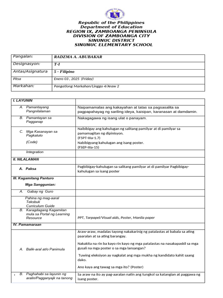 FILIPINO-Q3-W4-D2 | PDF
