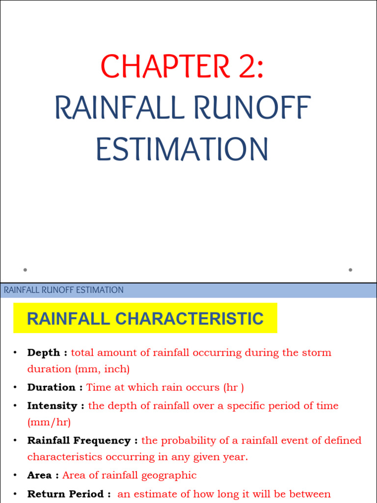 Rainfall Runoff Estimation Methods | PDF | Drainage Basin | Contour Line