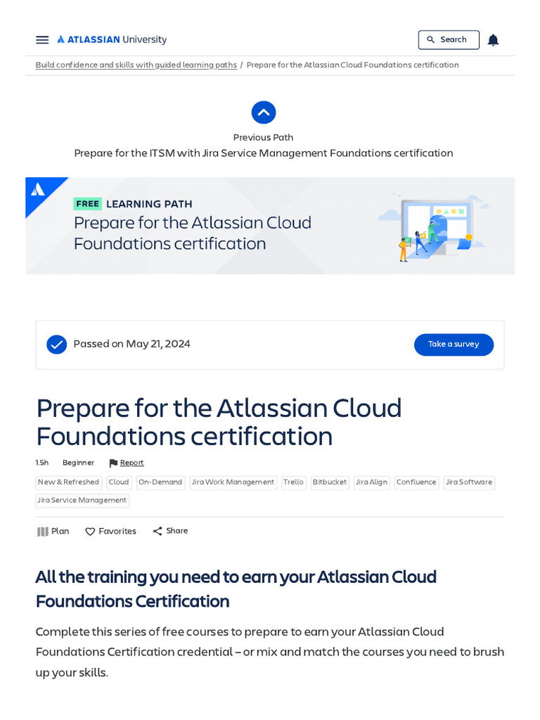 Prepare for the Atlassian Cloud Foundations certification _ Atlassian ...