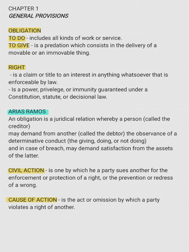 OBLICON General Provisions | PDF