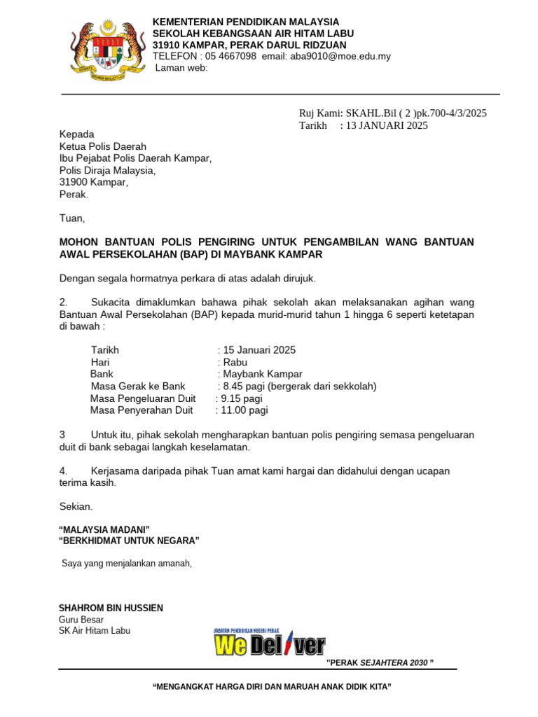 Surat Polis Pengiring | PDF