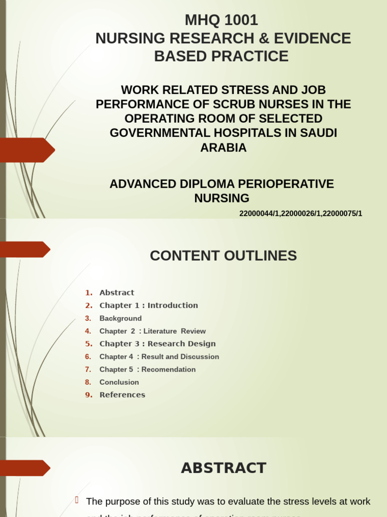 MHQ 1001 NURSING RESEARCH & EVIDENCE BASED PRACTICE (2) | PDF ...