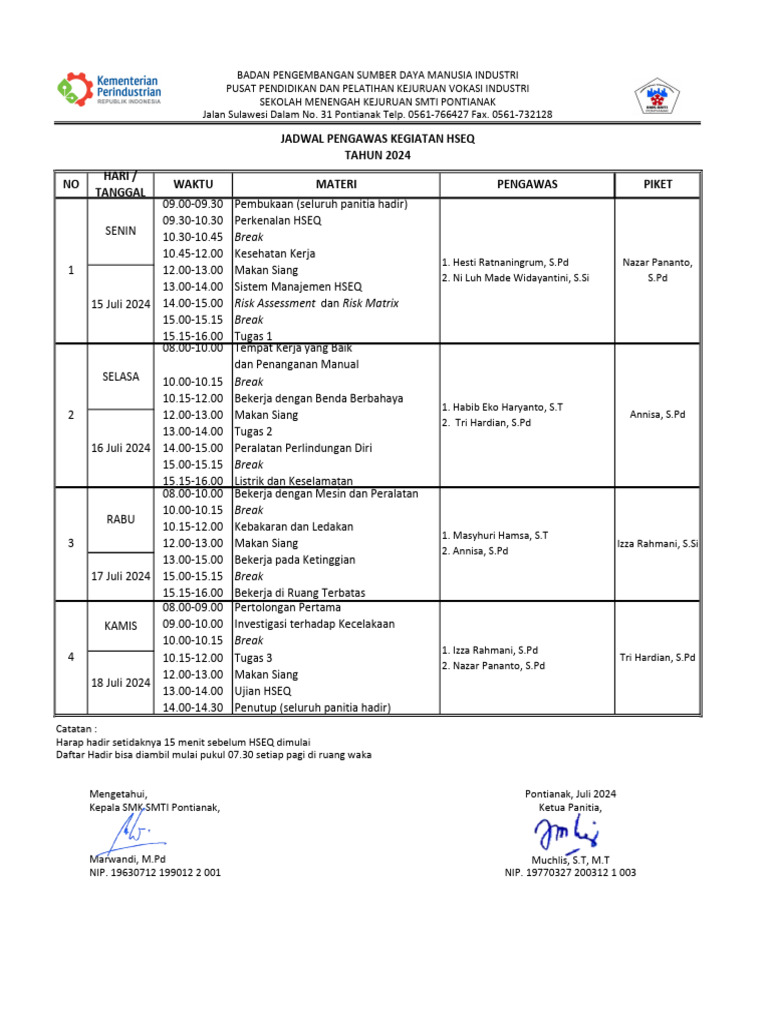 Jadwal | PDF