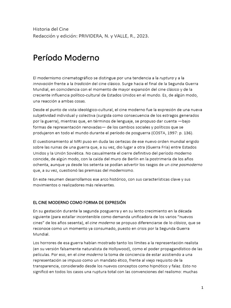 Período Moderno | PDF