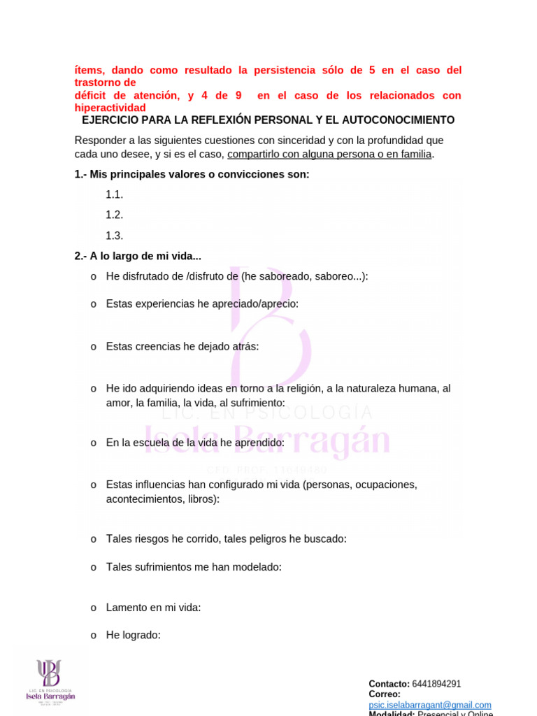 Autoconocimiento | PDF | Las emociones | Conceptos psicologicos
